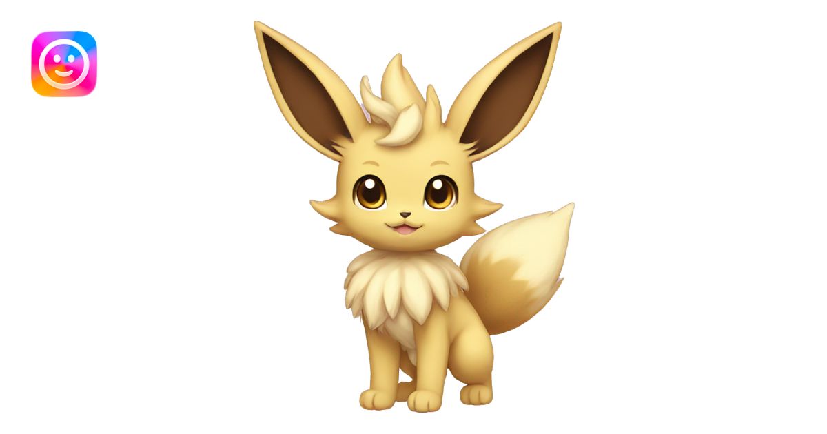 Kawaii Eeveelution-Cute-Pokémon-fusion full body emoji | AI Emoji Generator