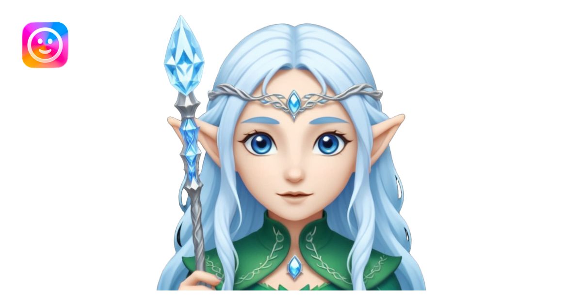 Legendary fantasy Christmas elf portrait icon, Santa Claus and Snow ...