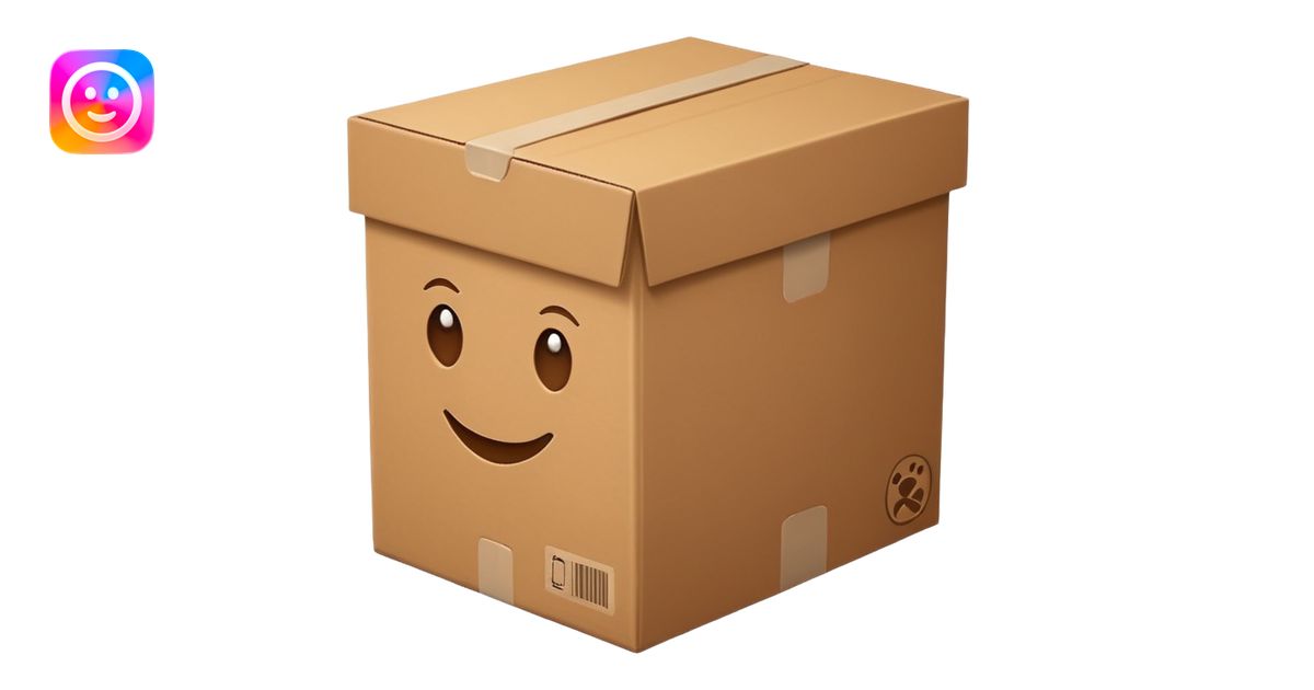 carton box icon emoji | AI Emoji Generator