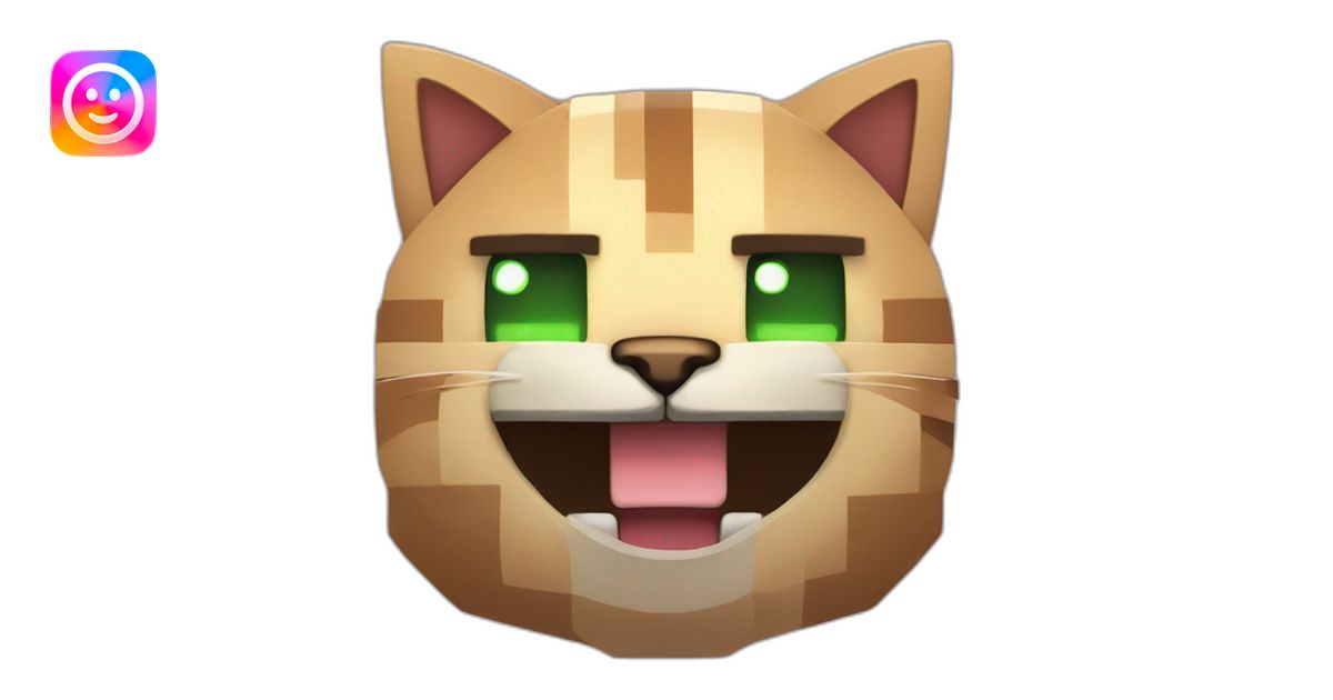 laughing minecraft cat emoji | AI Emoji Generator