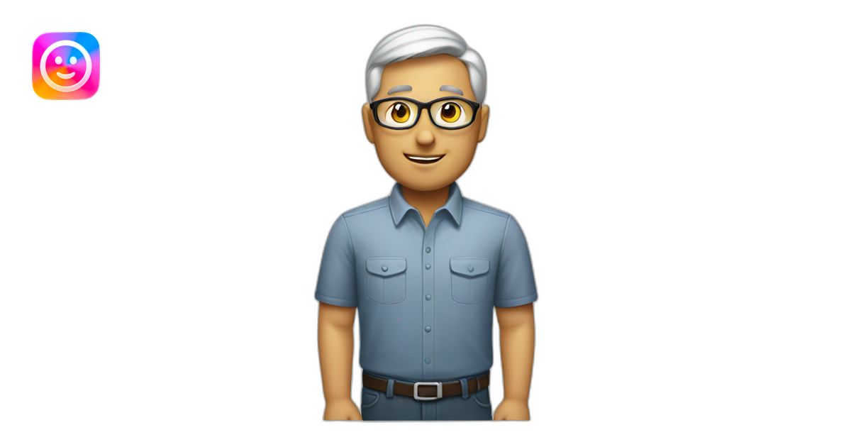 A retiring Apple employee emoji | AI Emoji Generator