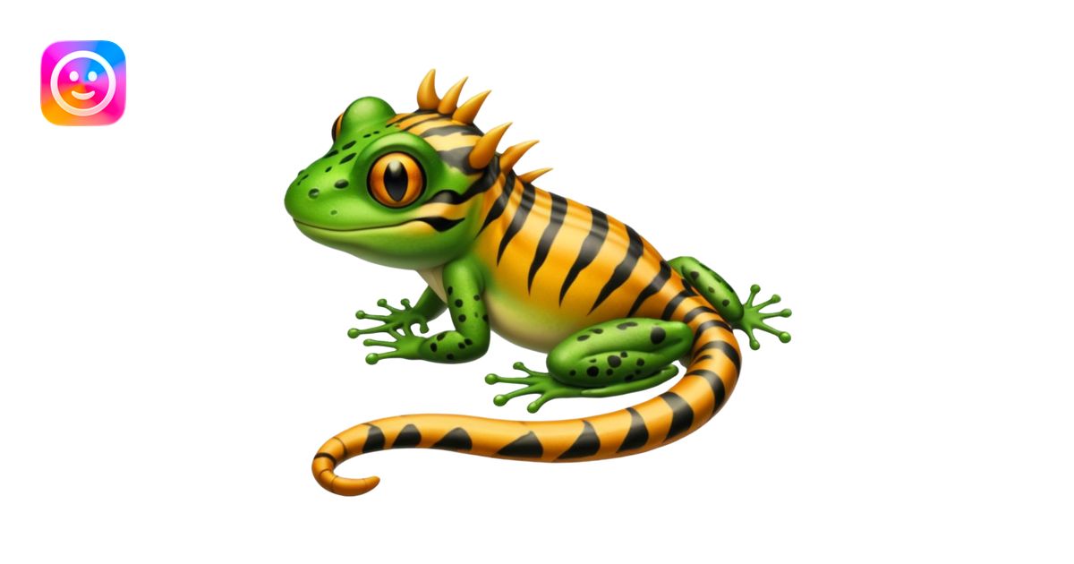 Frog with tiger body and scorpion tail and with mullet(funk)back hair ...
