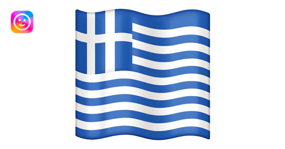 Greece flag without blue only the white stripes emoji | AI Emoji Generator