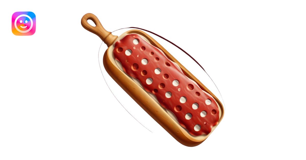 salame piccante (colorazione piu' rosso scuro) emoji | AI Emoji Generator