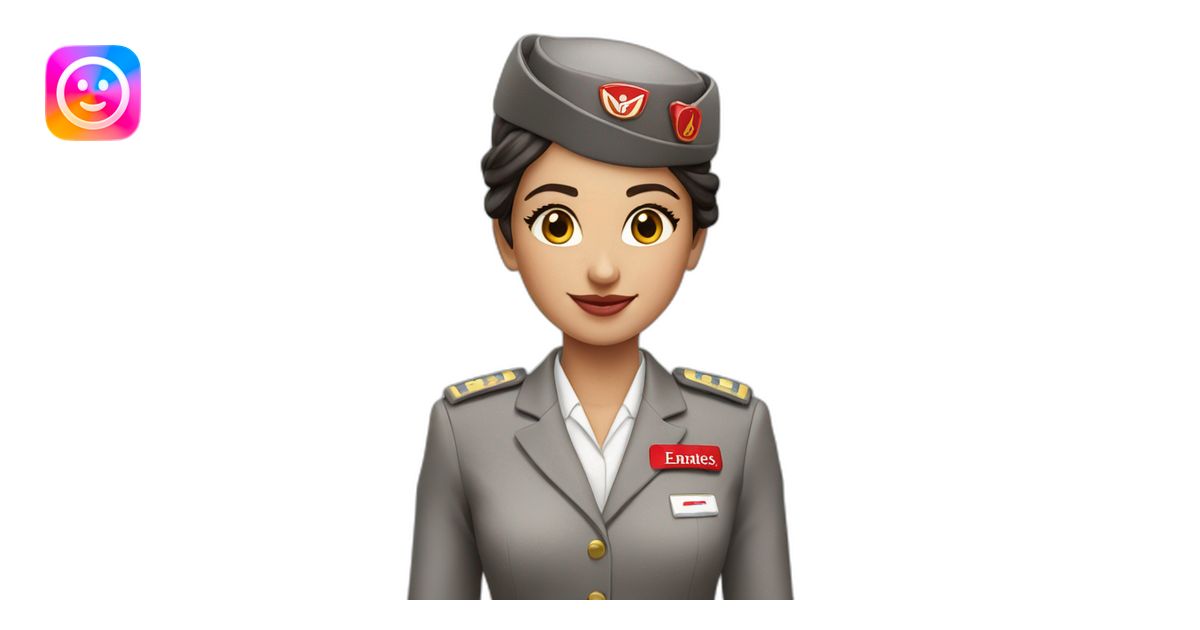 Emirates airline cabin crew emoji | AI Emoji Generator