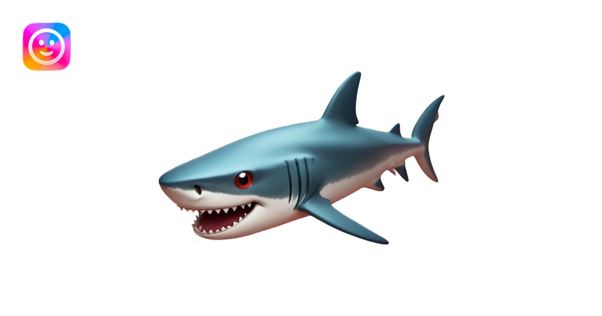 Shark in a Red Sea emoji | AI Emoji Generator