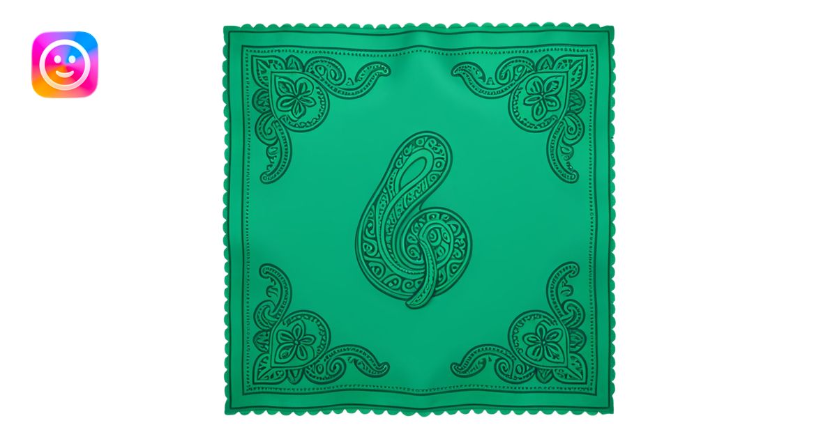 Green Paisley Bandana emoji | AI Emoji Generator