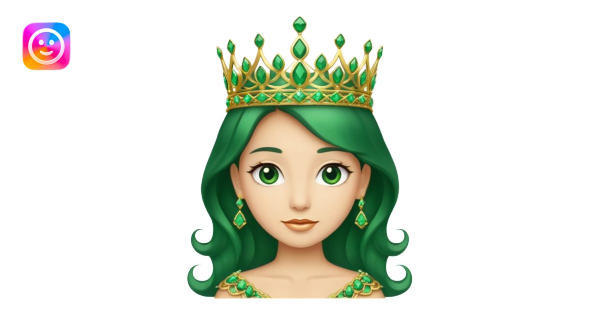 Create me a detailed green Tiara that says Co-Owner Lia emoji | AI ...