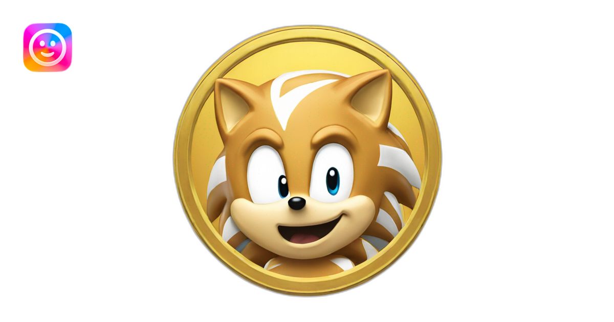 Sonic the Hedgehog coin emoji | AI Emoji Generator