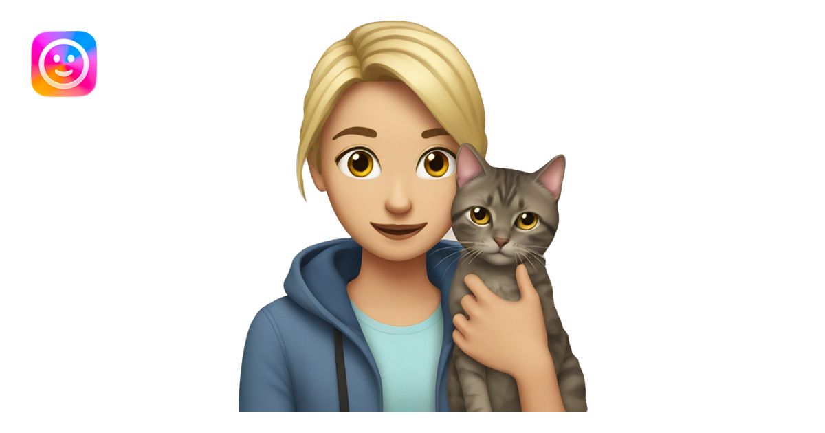 Me and my cat emoji | AI Emoji Generator