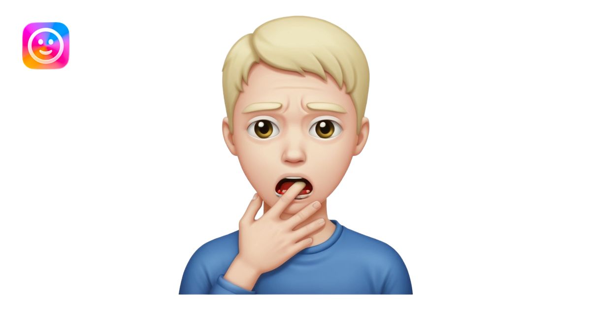 Person chocking themselves out emoji | AI Emoji Generator