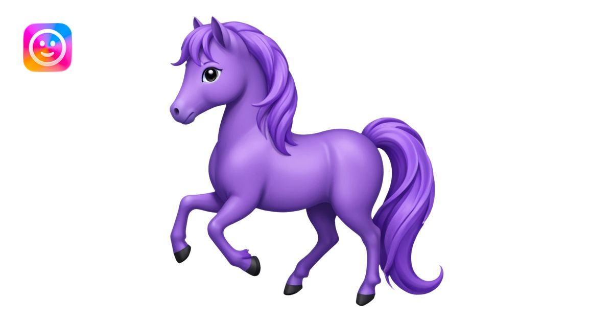 Purple pony emoji | AI Emoji Generator