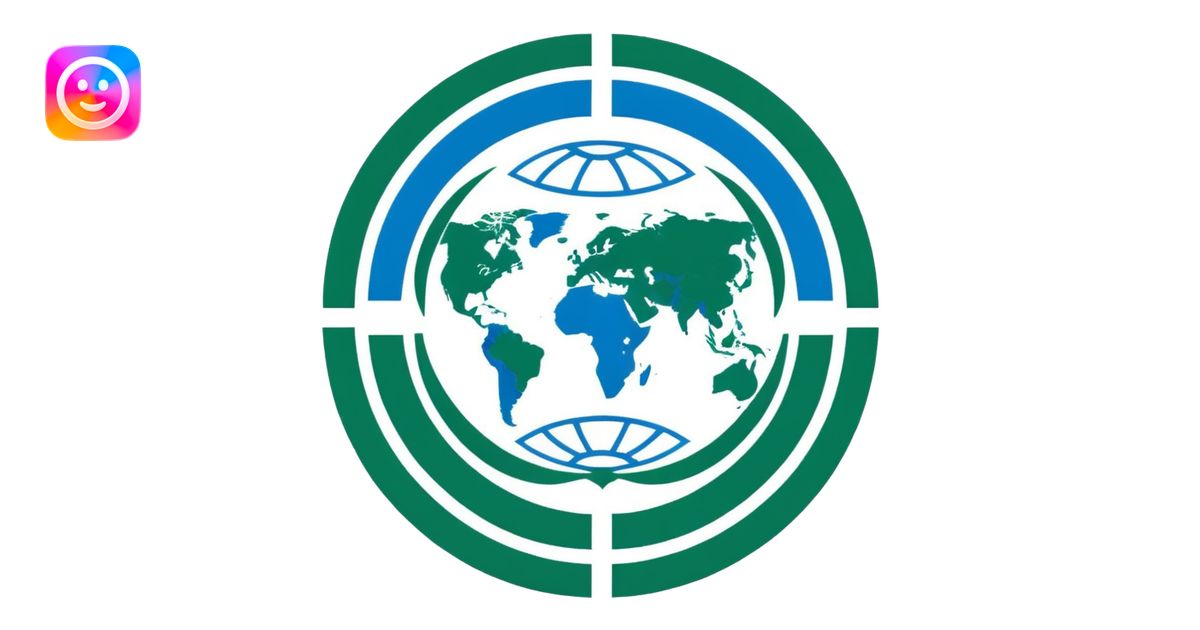 model united nations logo blue and green emoji | AI Emoji Generator