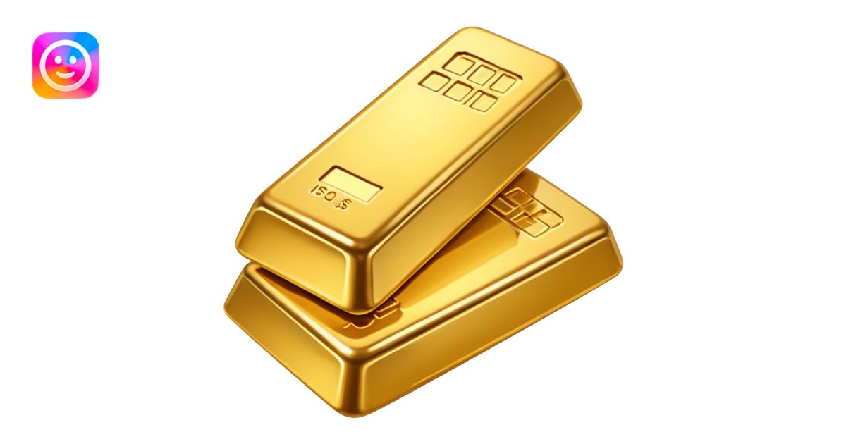 3 gold bar emoji | AI Emoji Generator