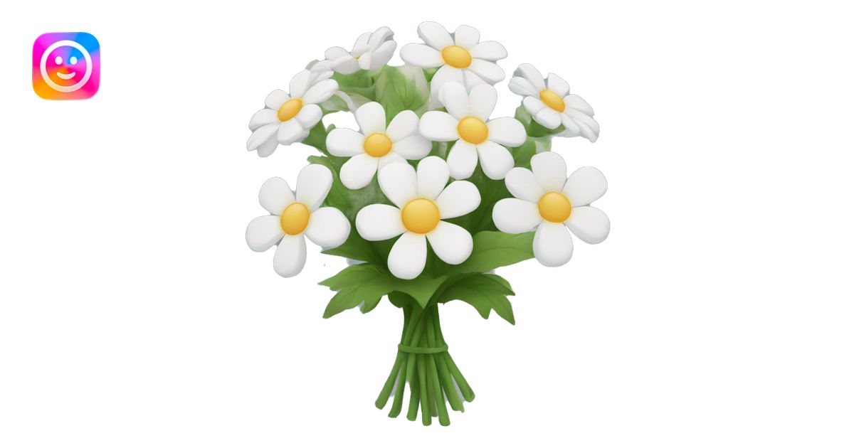 white flower bouquet emoji | AI Emoji Generator