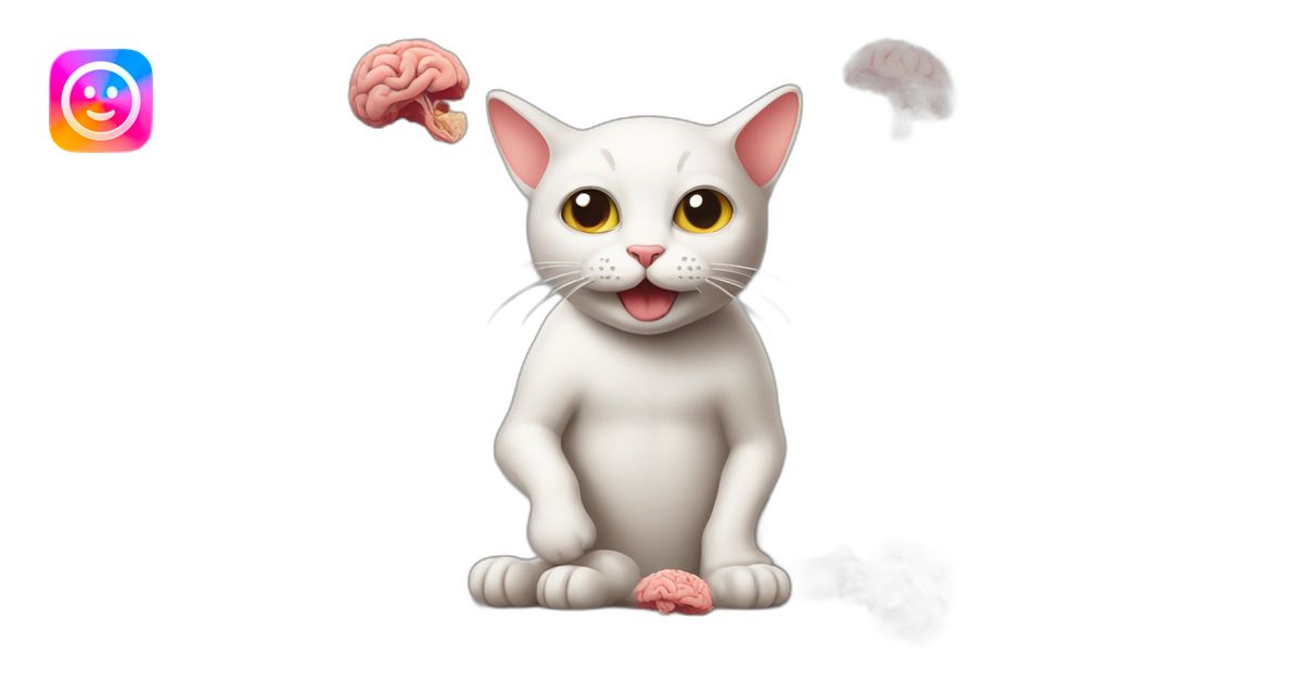 cat eating brain emoji | AI Emoji Generator