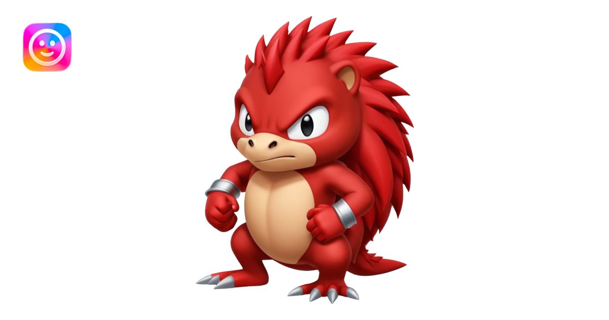 Sonic the hedgehog: Knuckles the echidna emoji | AI Emoji Generator