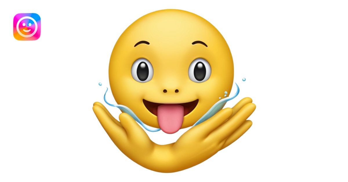 make a yellow typical emoji with tongue sticking out shaking head and ...