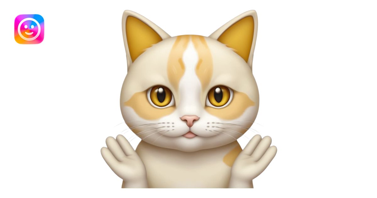 Un chat qui fait un doigt d’honneur emoji | AI Emoji Generator