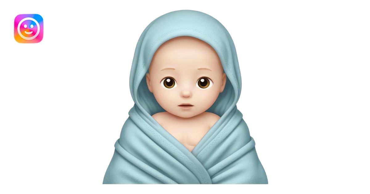 Blanketed baby emoji | AI Emoji Generator
