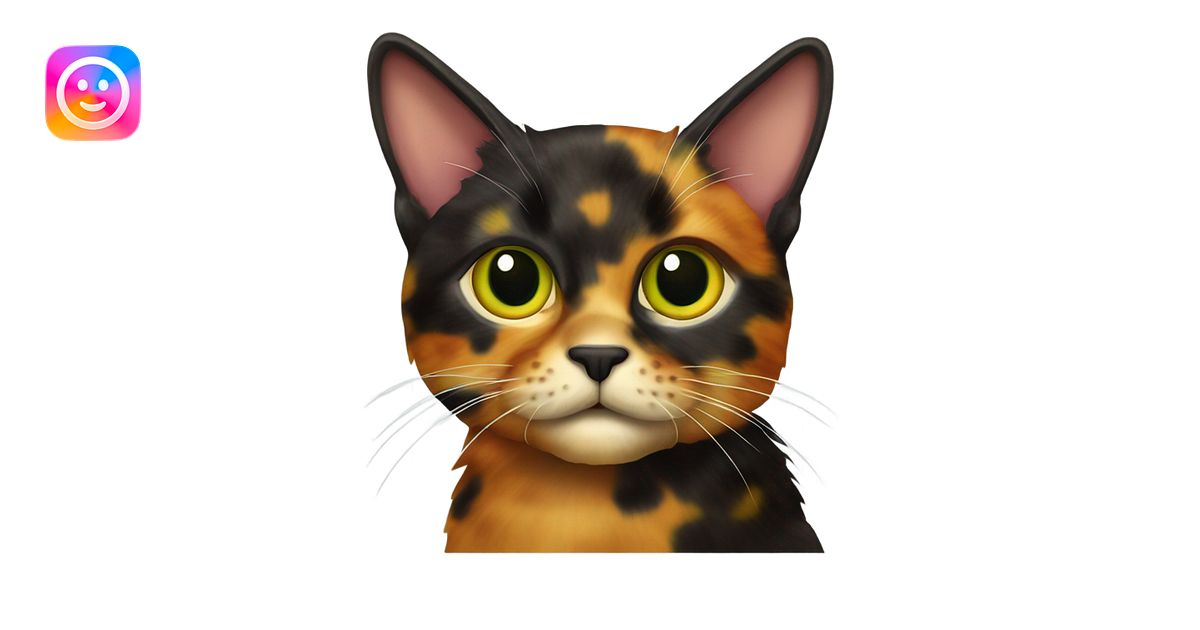 a tortoiseshell cat emoji | AI Emoji Generator