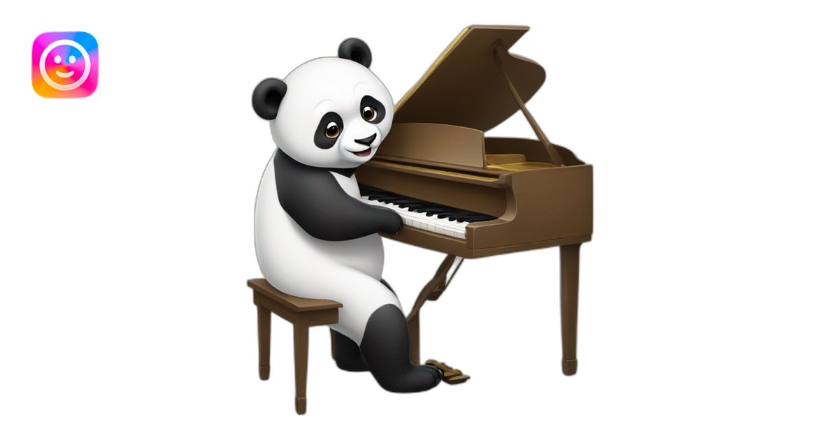 kang fu panda playing piano emoji | AI Emoji Generator