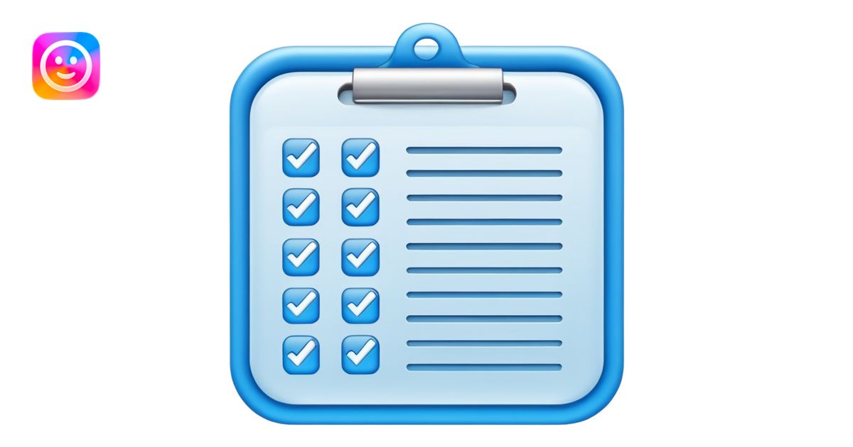 blue checklist emoji | AI Emoji Generator