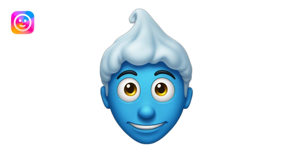 Blue genie floating ghost from Aladdin emoji | AI Emoji Generator