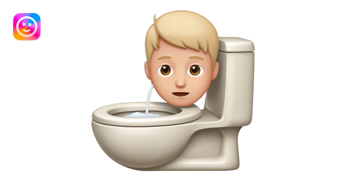 person with head in toilet bowl emoji | AI Emoji Generator
