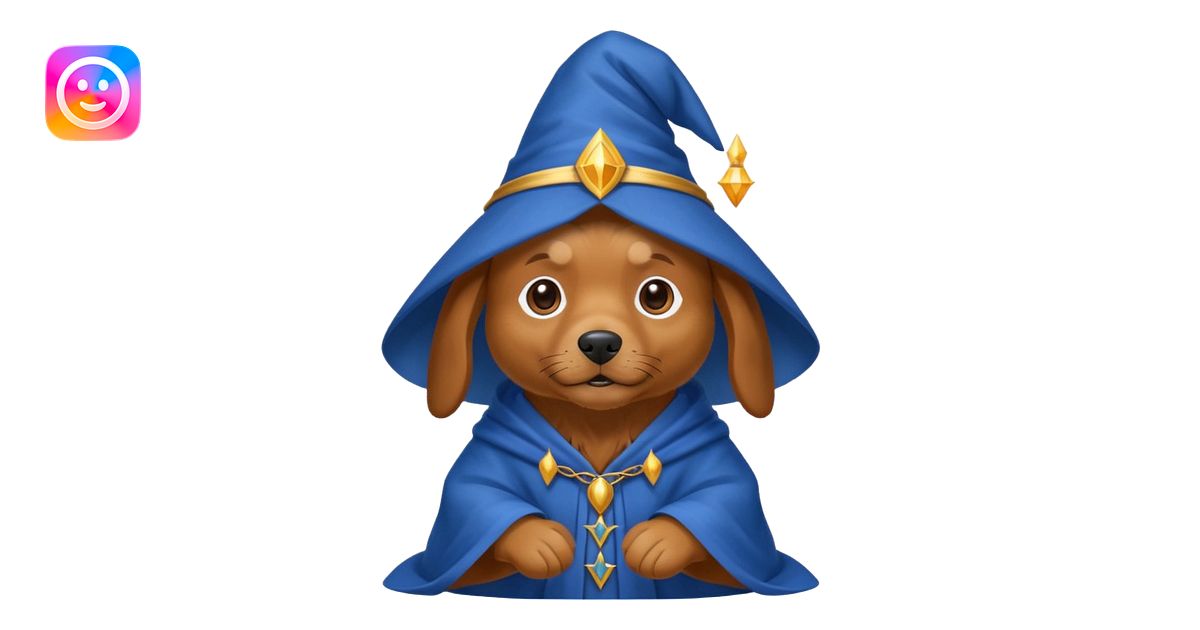 Dog wizard emoji | AI Emoji Generator