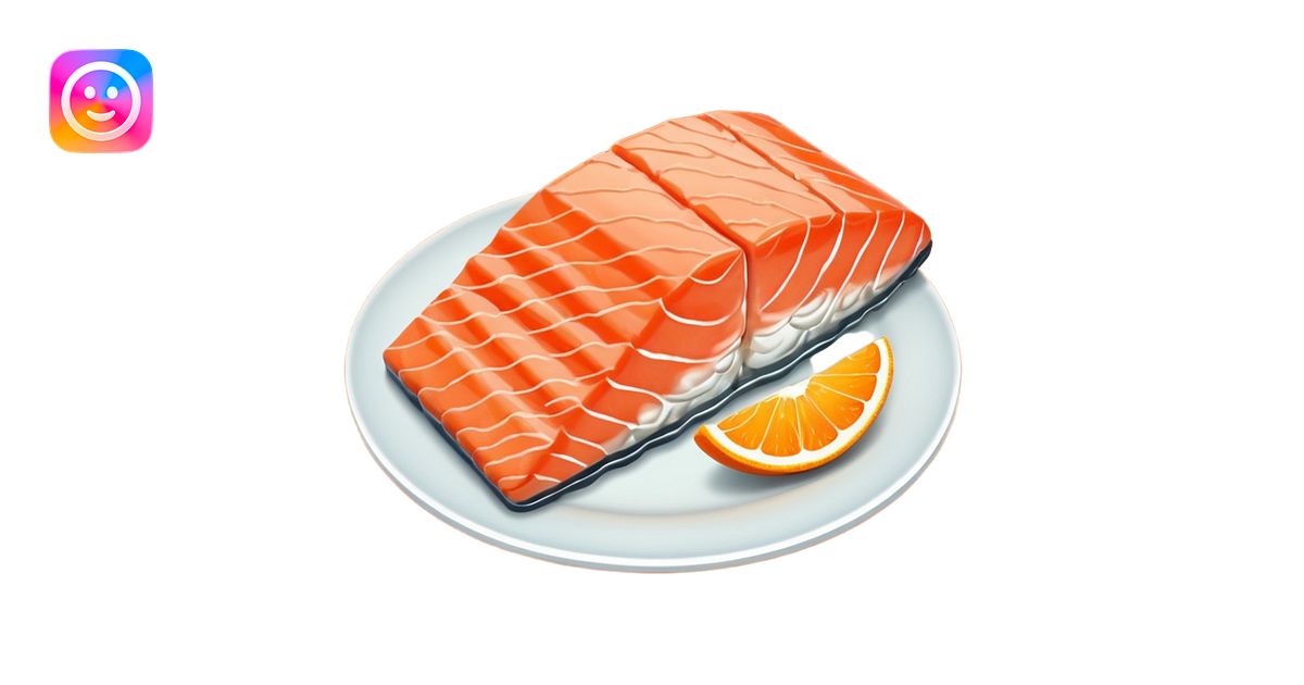 create a Slice of Salmon Camera angle: slightly elevated top-down view ...