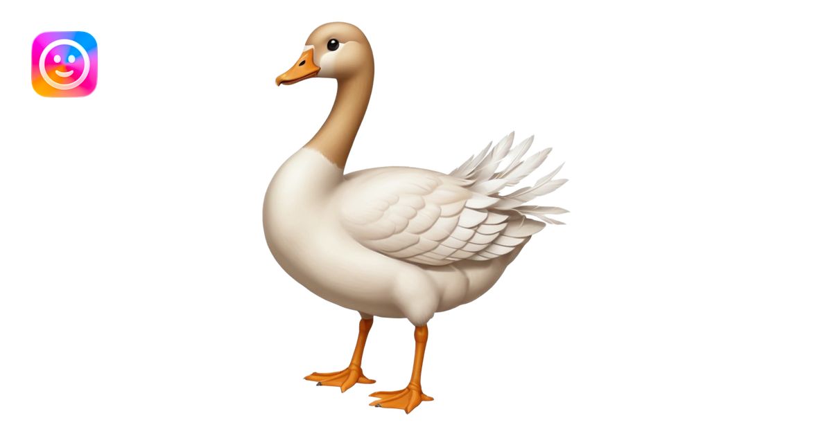 goose with a human female feet emoji | AI Emoji Generator