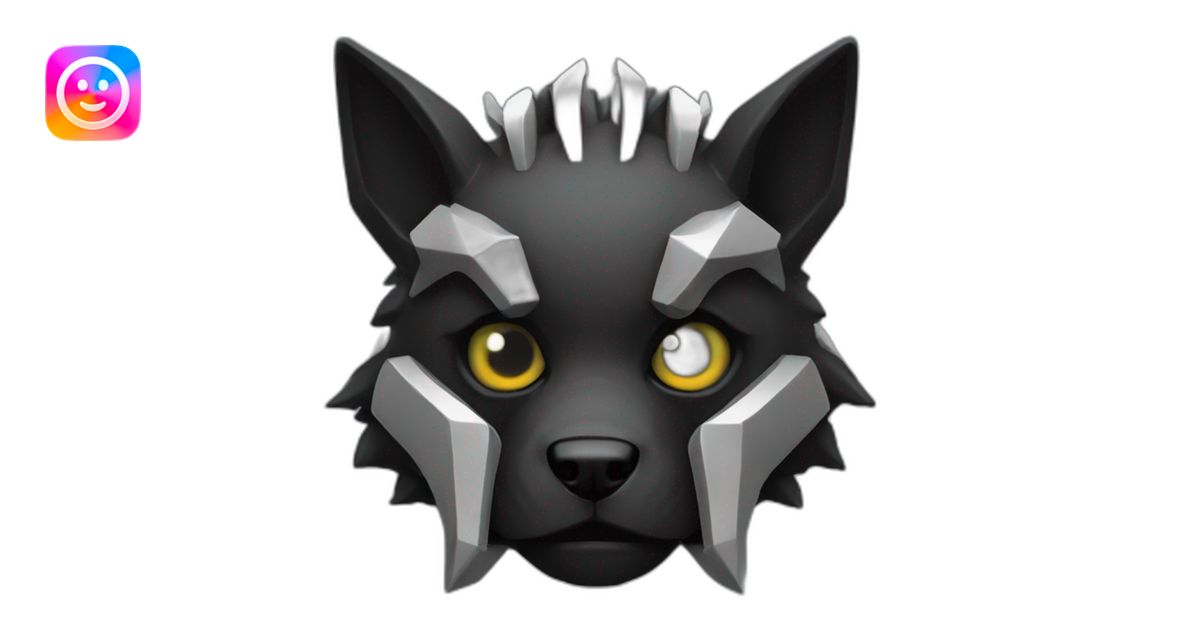 Black Protogen emoji | AI Emoji Generator