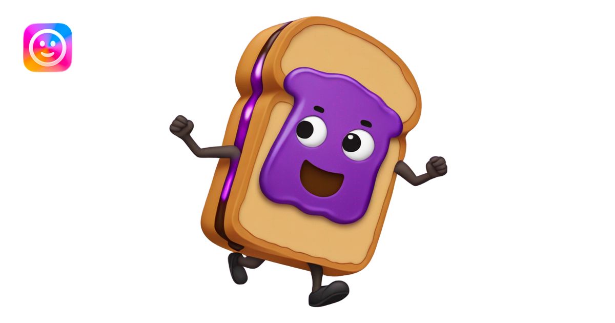 Pb&J man running around emoji | AI Emoji Generator