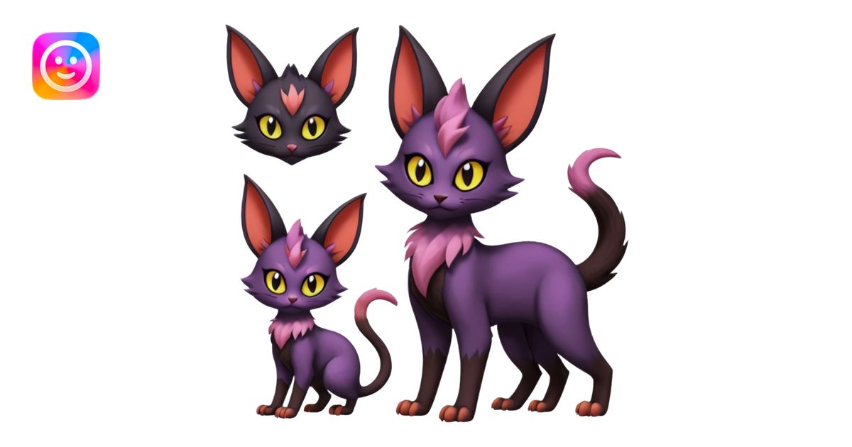 Black cute cool Noivern-Noibat-Purloin-Torracat-Lykoi-Caracal-cat ...
