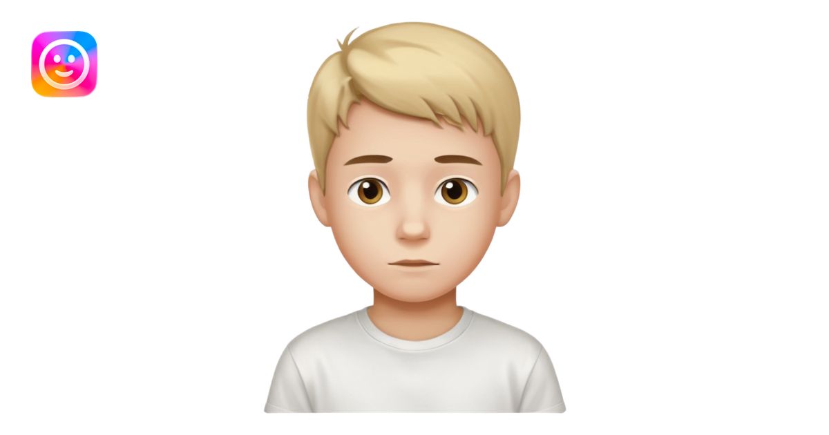 Crea un emoji a mezzo busto come ti ho già chiesto però di un ragazzo ...