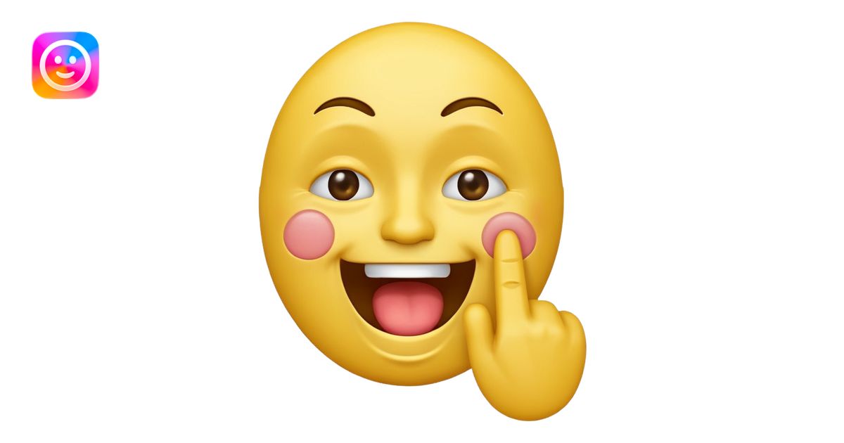 A laughing crying face emoji with a middle finger emoji | AI Emoji ...