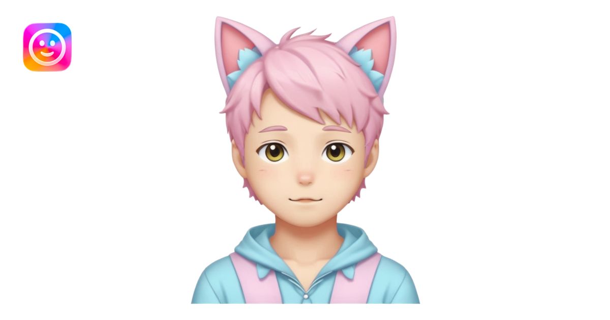 Shiny Blushing Cute Kawaii Handsome Shota Anime Man with Cat Ears ...