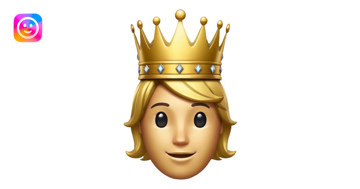 Fortnite logo F with a crown emoji | AI Emoji Generator