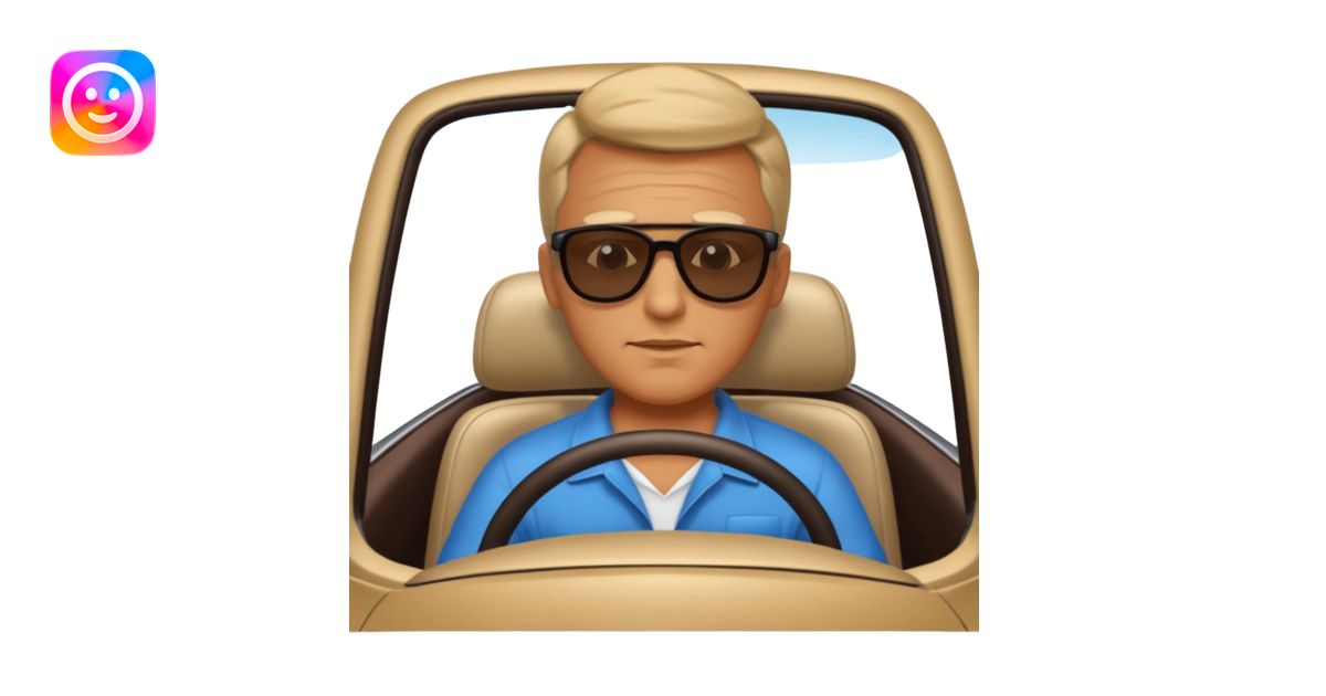 man driving a car emoji | AI Emoji Generator