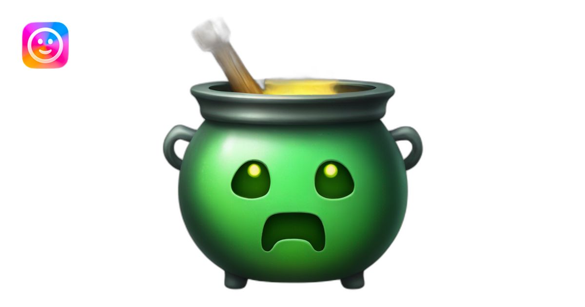 cauldron with green potion emoji | AI Emoji Generator