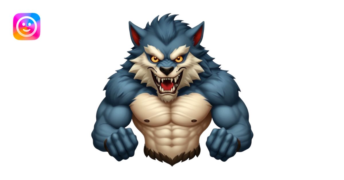 dnd 5e werewolf boss monster emoji | AI Emoji Generator