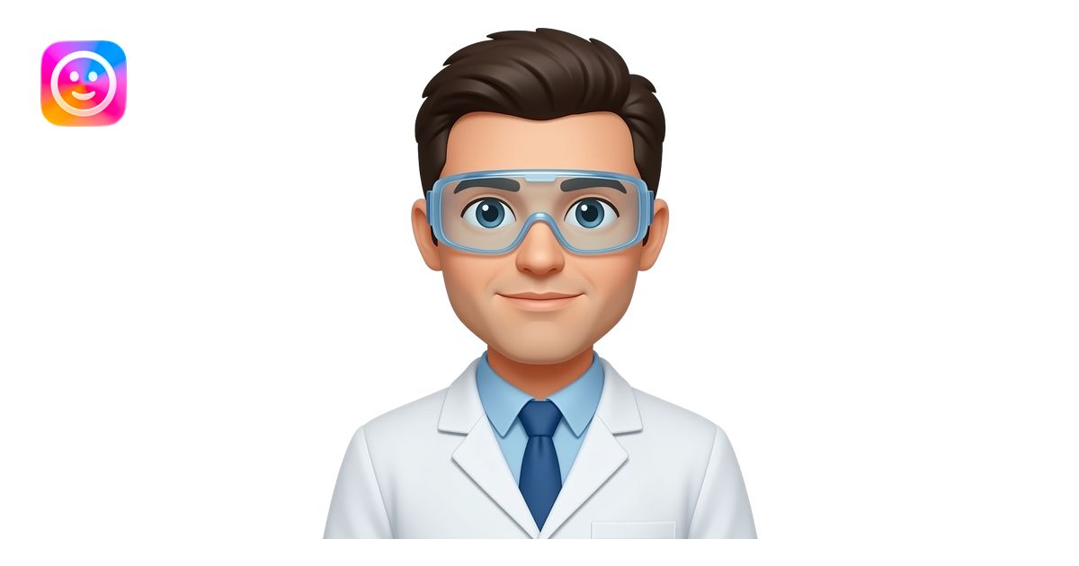 emoji in a lab coat with goggles emoji | AI Emoji Generator