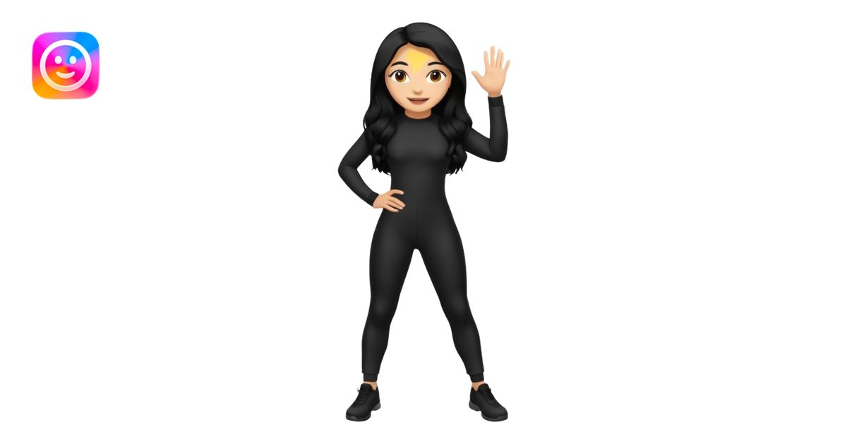 Make a lightskin Hispanic girl with long black hair. Wearing an all ...
