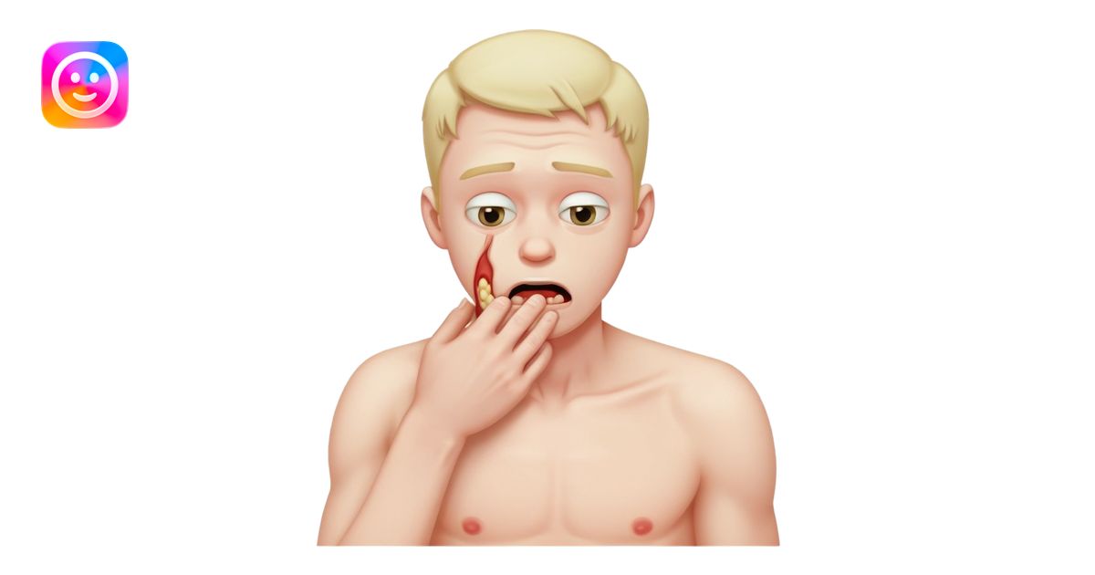 Man choking himself emoji | AI Emoji Generator