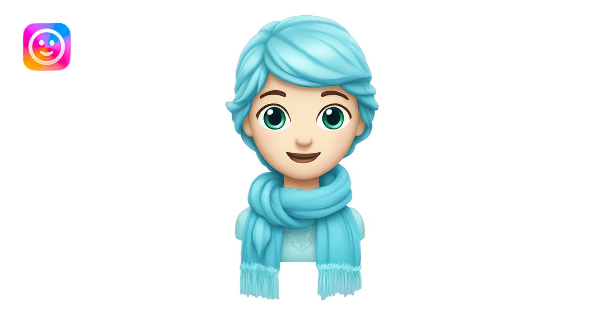 banner with text: frozen, blue colored emoji | AI Emoji Generator