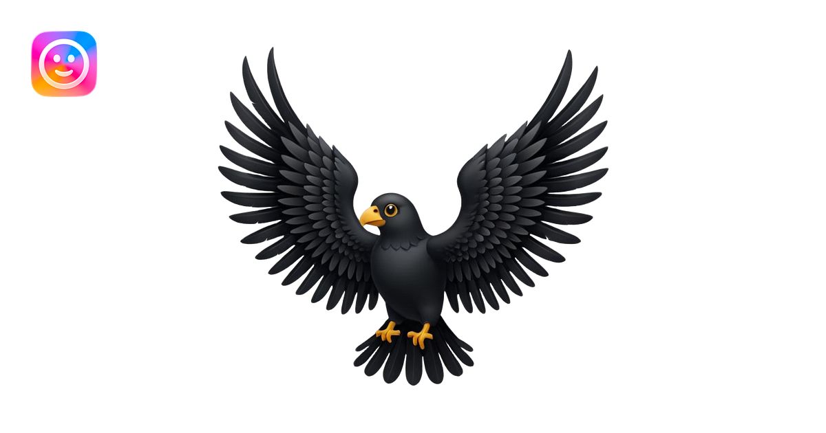 black wings emoji | AI Emoji Generator