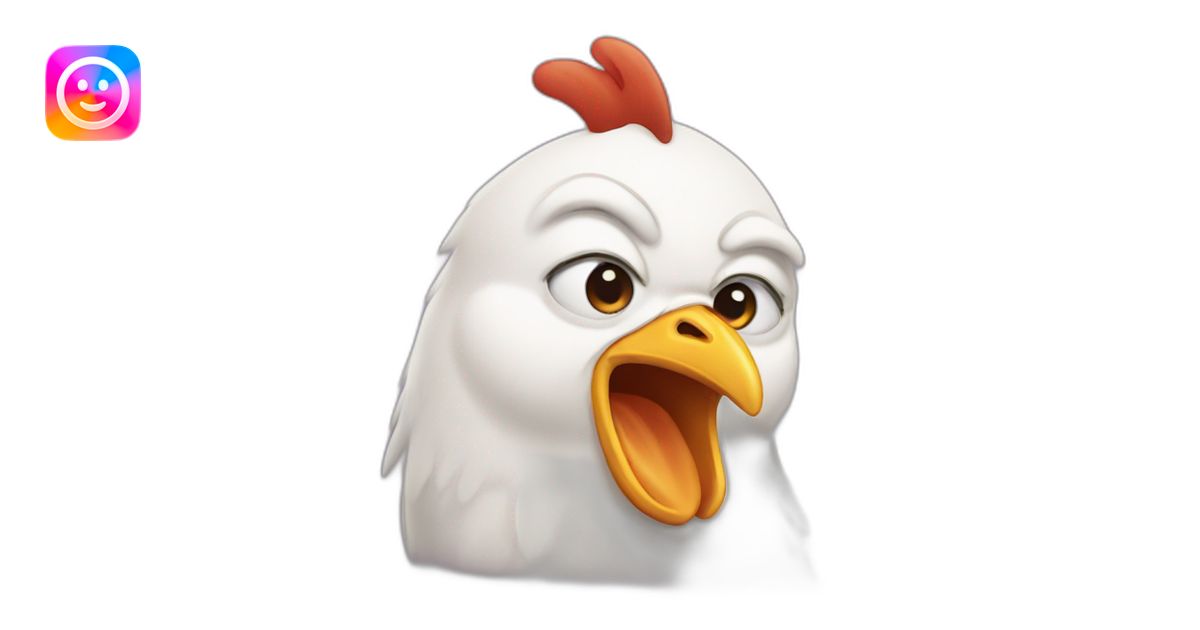 A chicken crying emoji | AI Emoji Generator