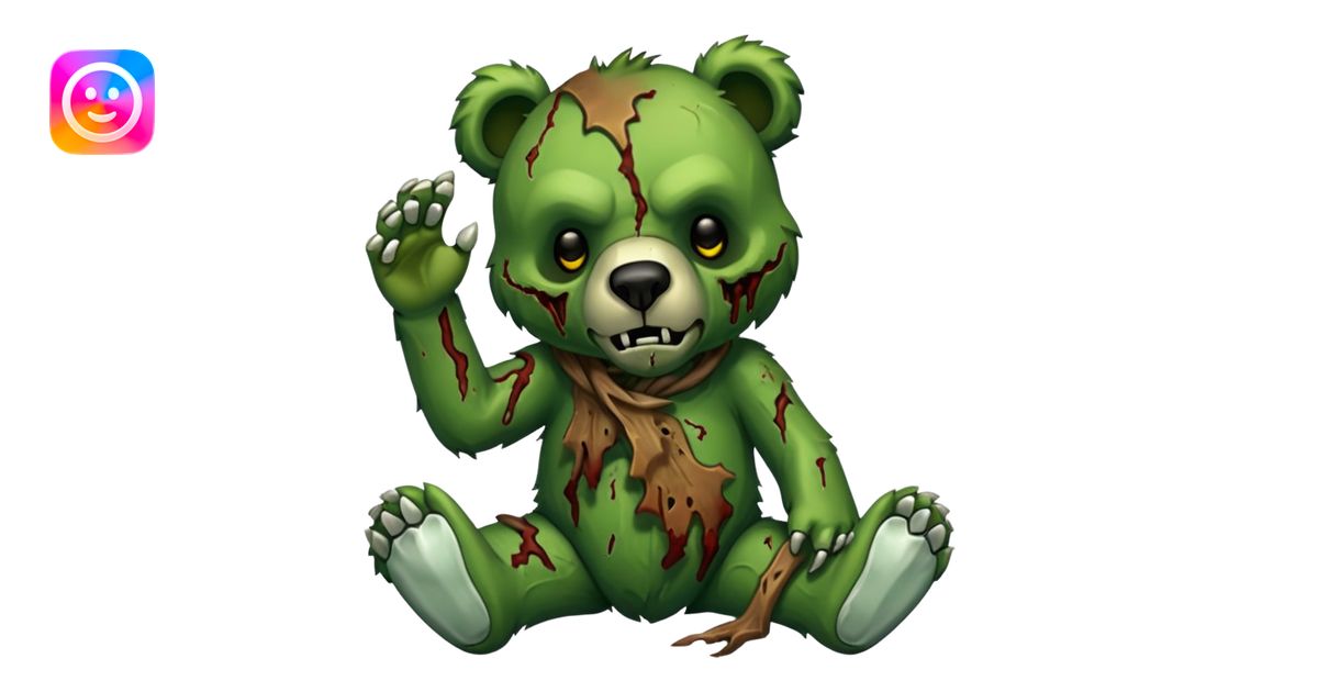 Zombie bear emoji | AI Emoji Generator