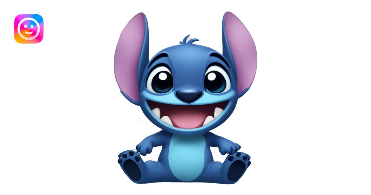 Stitch saying hi emoji | AI Emoji Generator